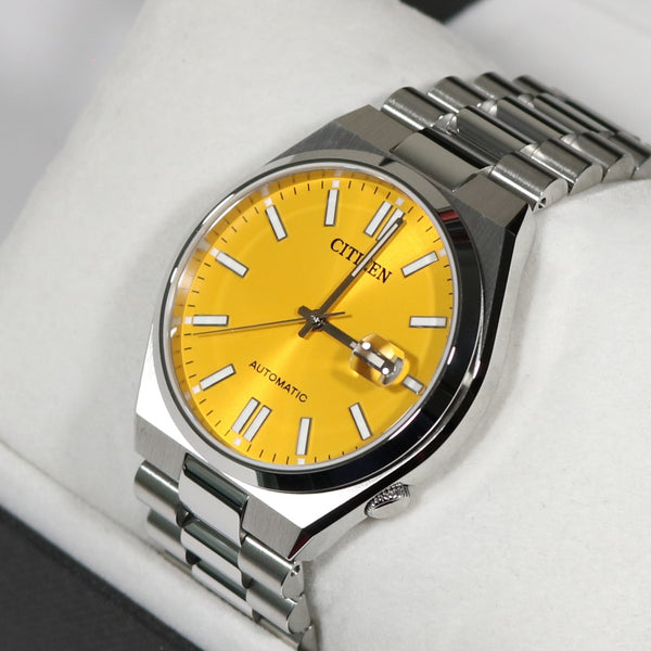 Citizen Tsuyosa Automatic Men's Stainless Steel Yellow Dial Watch NJ01 ...