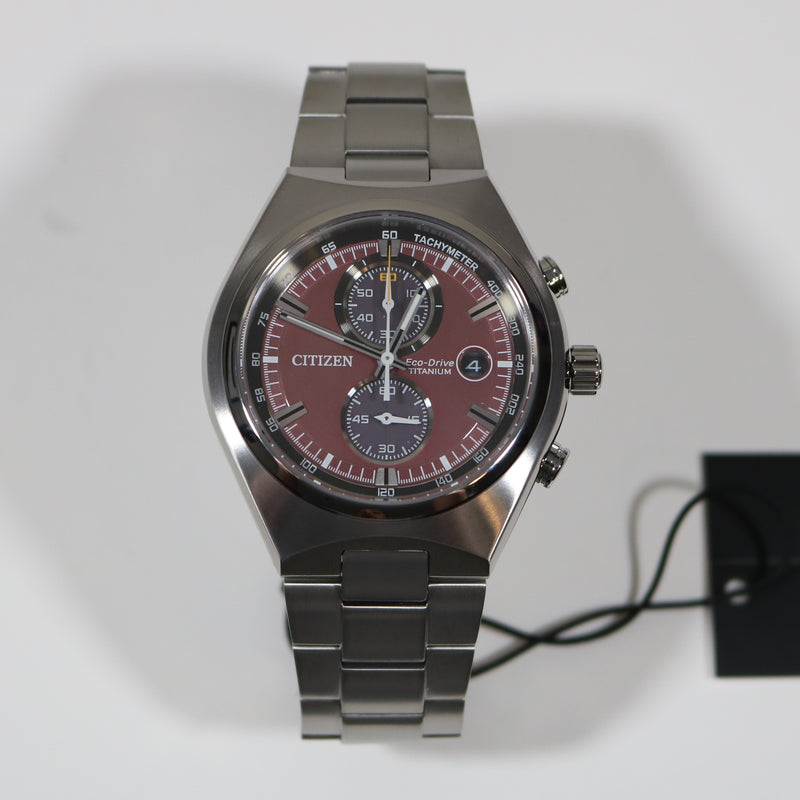 Citizen Super Titanium Chronograph Red Dial Men's Watch CA7090-87X ...