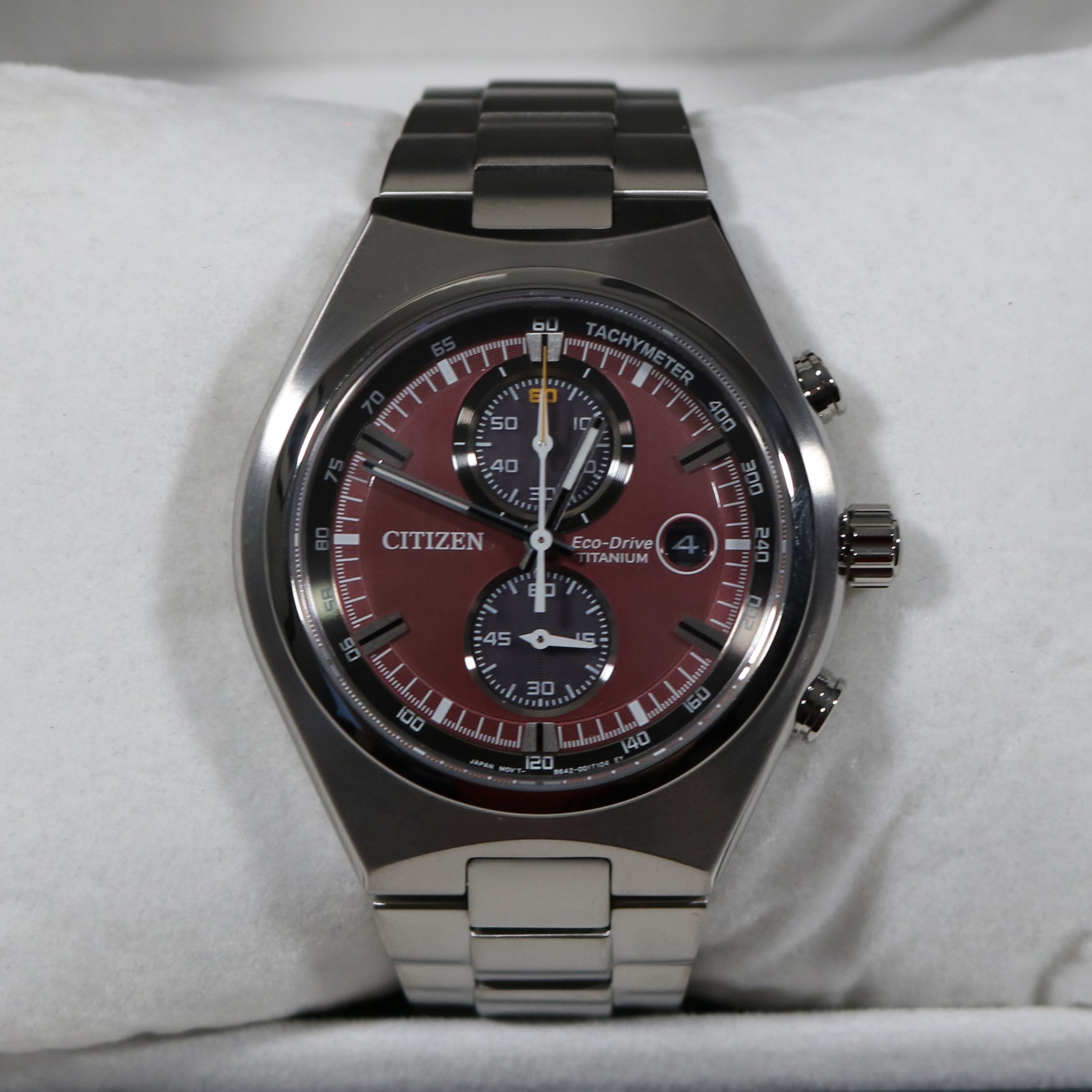 Citizen Super Titanium Chronograph Red Dial Men's Watch CA7090-87X ...