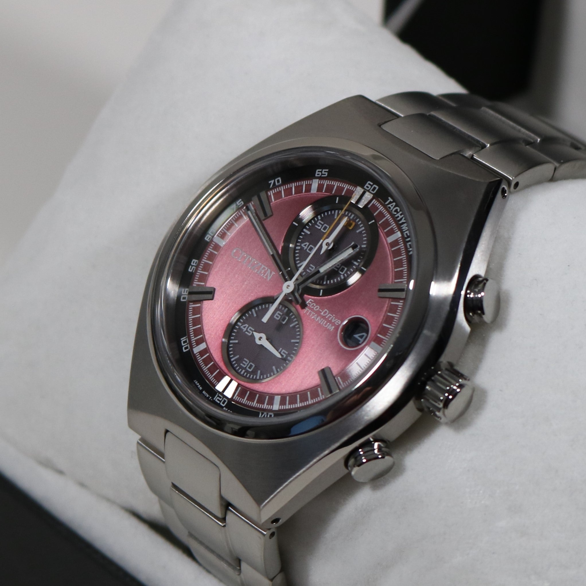 Citizen Super Titanium Chronograph Red Dial Men's Watch CA7090-87X ...