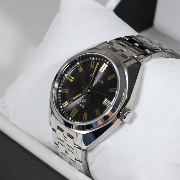 Bulova Jet Star Precisionist Men's Stainless Steel Grey Dial Watch 96B ...