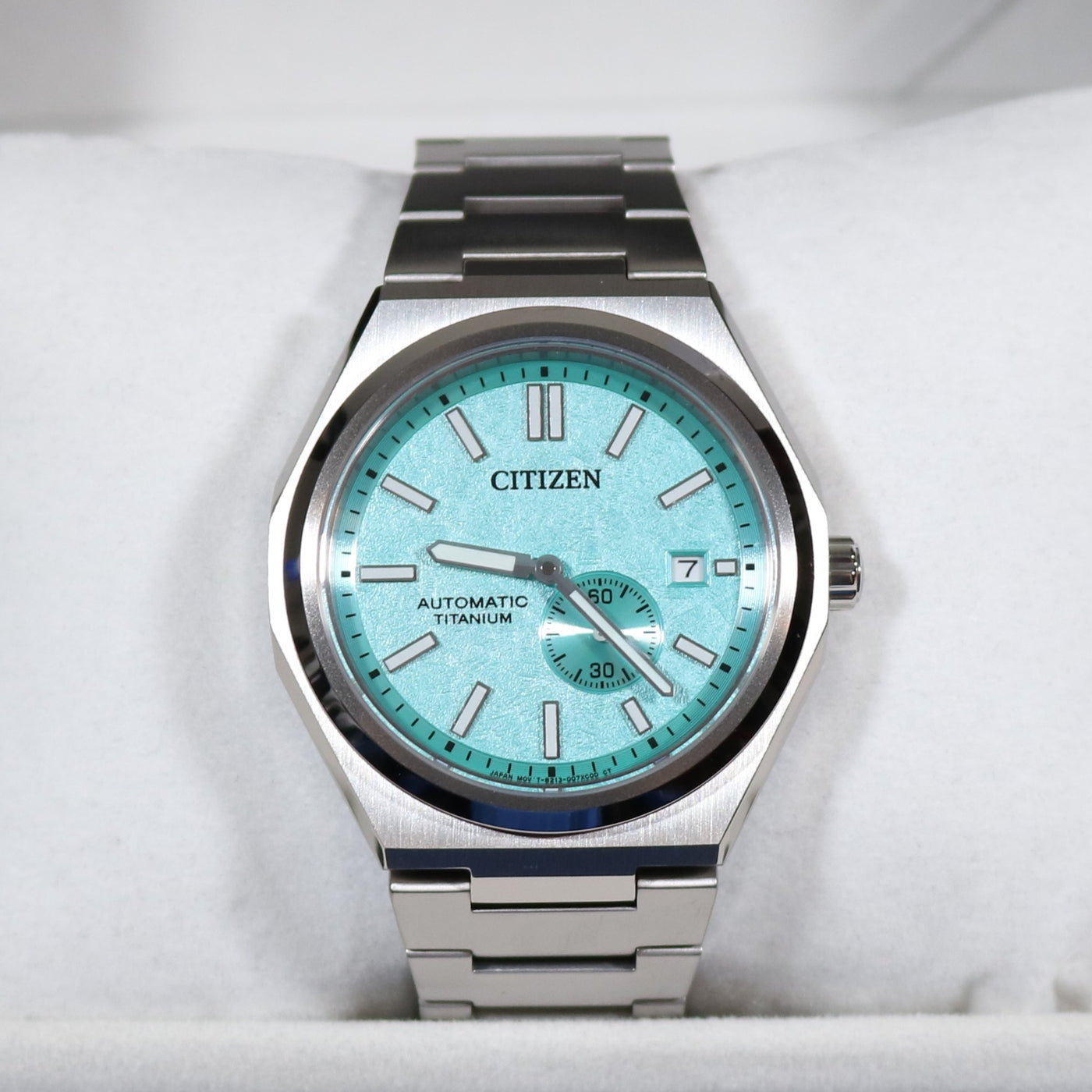 Citizen Super Titanium Turquoise Dial Men's Automatic Watch NJ0180-80M ...