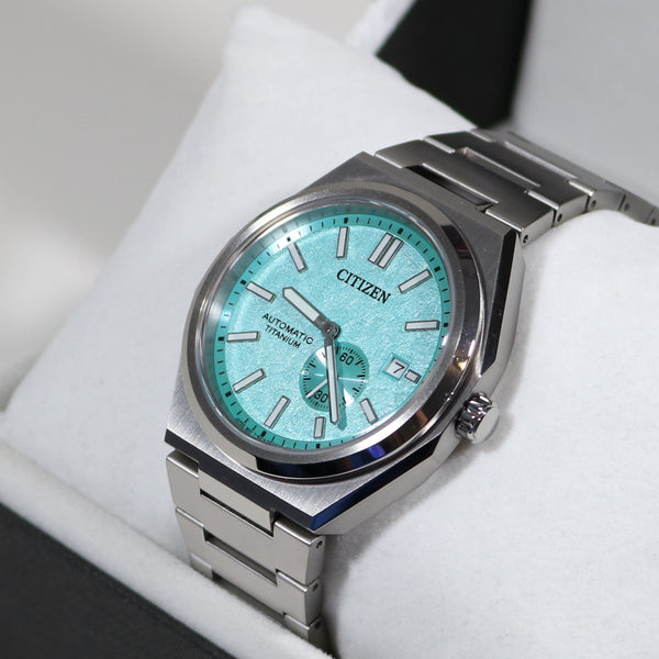 Citizen Super Titanium Turquoise Dial Men's Automatic Watch NJ0180-80M ...