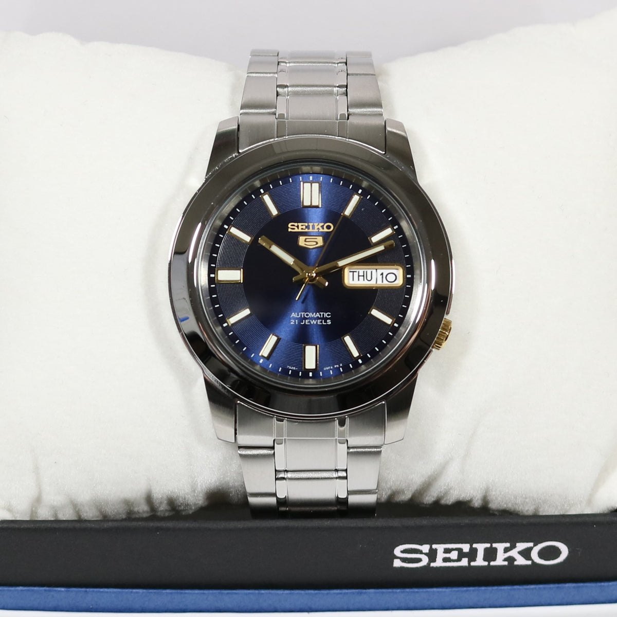 Seiko 5 Blue Dial Automatic Stainless Steel Men's Watch SNKK11J1 ...