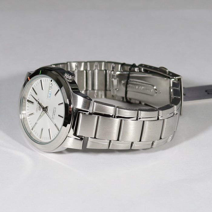 Seiko 5 Automatic White Dial Stainless Steel Men's Watch SNKA01K1 ...