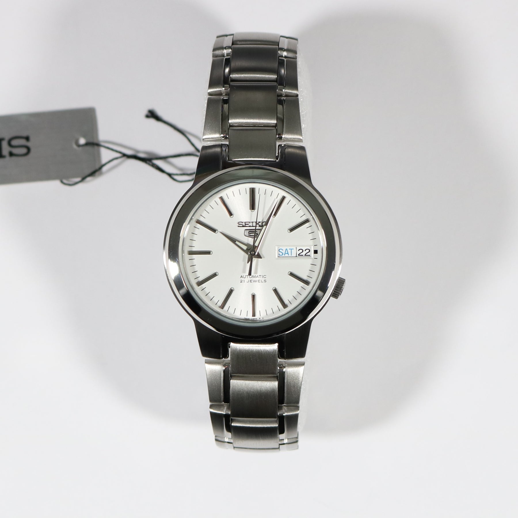 Seiko 5 Automatic White Dial Stainless Steel Men's Watch SNKA01K1 ...