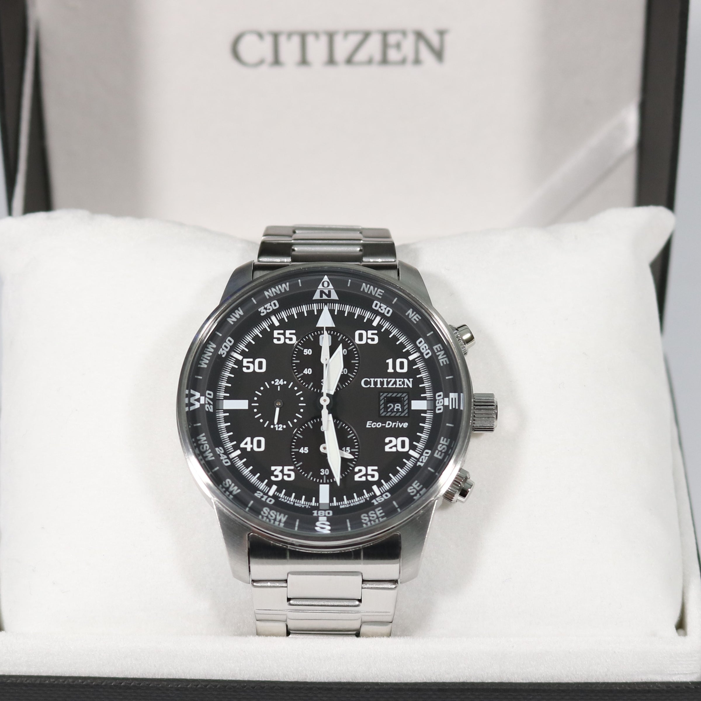 Citizen Eco-Drive Aviator Pilots Stainless Steel Watch CA0690-88E ...