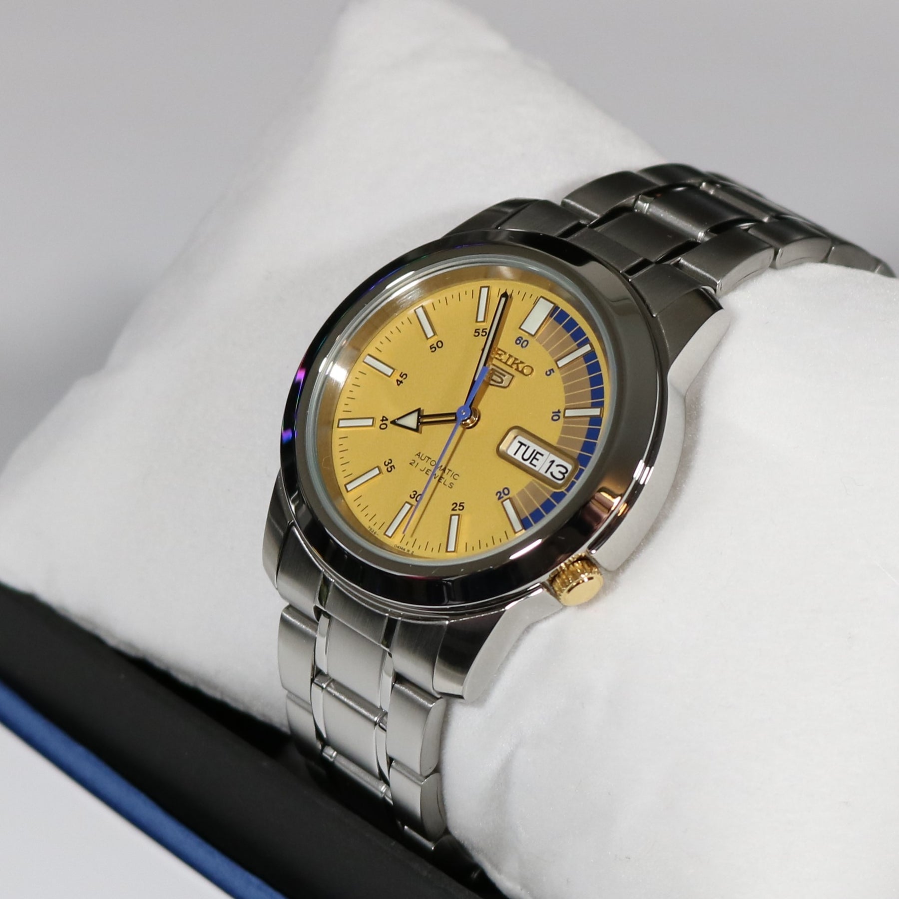 Seiko 5 Sports Yellow Dial Men's Automatic Watch SNKK29K1 – Chronobuy
