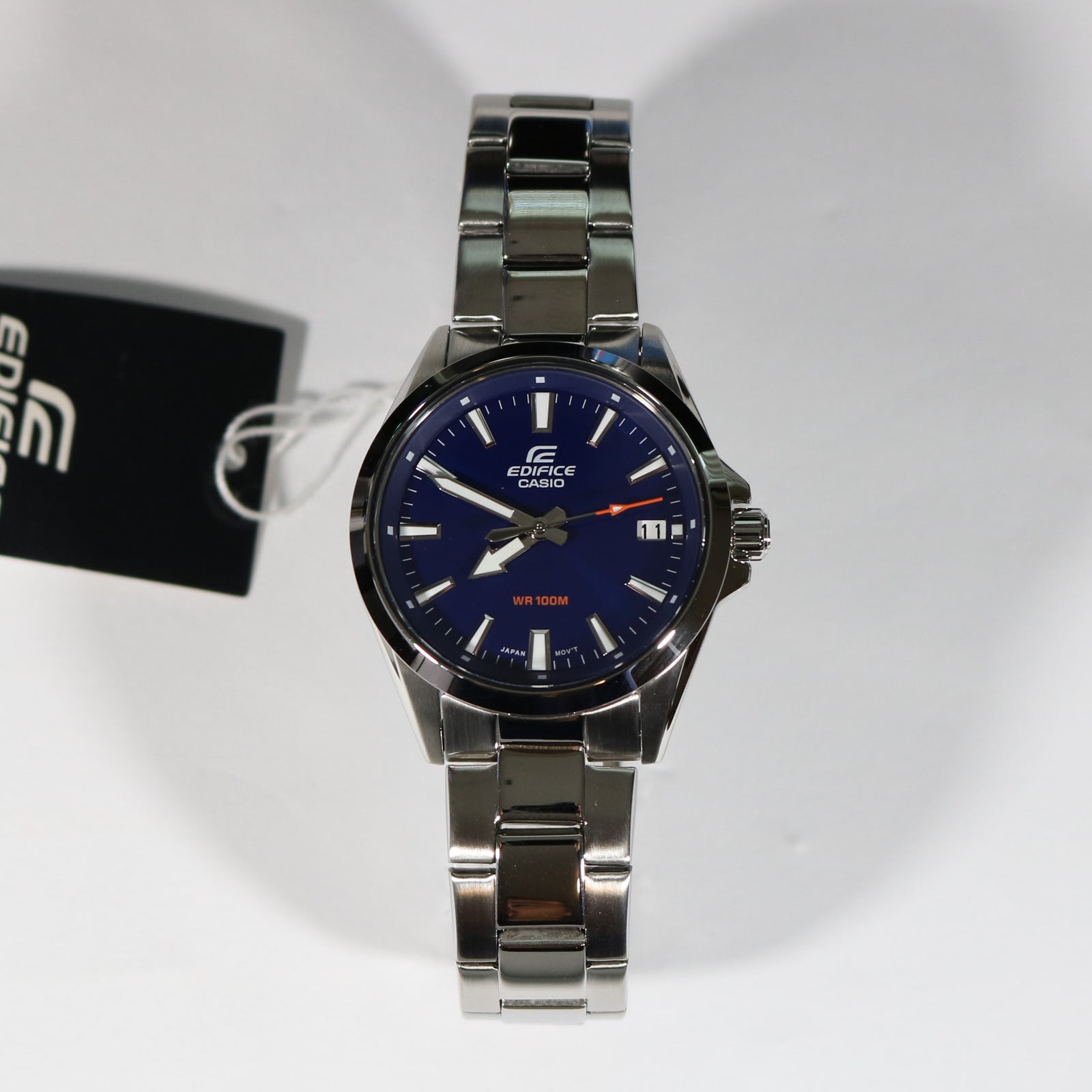 Casio Edifice Blue Dial Stainless Steel Men's Sports Watch EFV-110D-2A ...